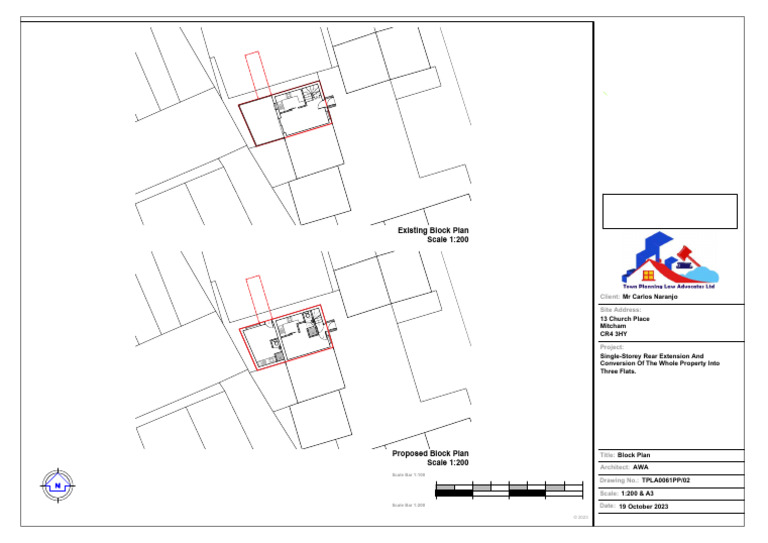 13 Church Place CR4 3HY B-02 Block Plan | PDF
