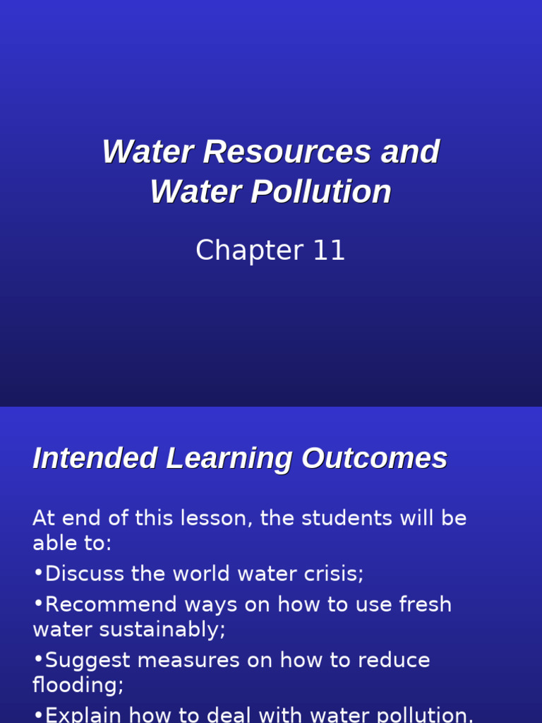 Chap11 Water Resources | PDF | Fresh Water | Groundwater