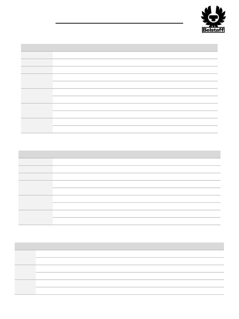 Belstaff Women's Sizing Guide | PDF | Softlines (Retail) | Human Appearance