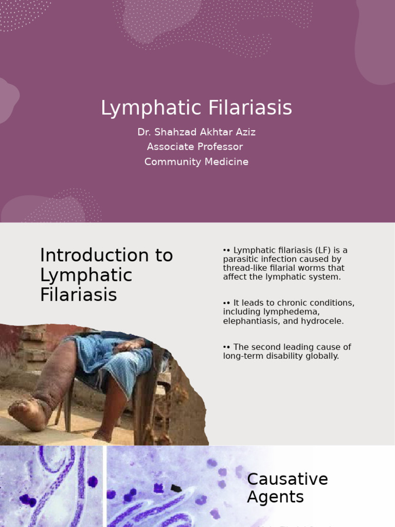 Lymphatic Filariasis | PDF | Medicine | Medical Specialties