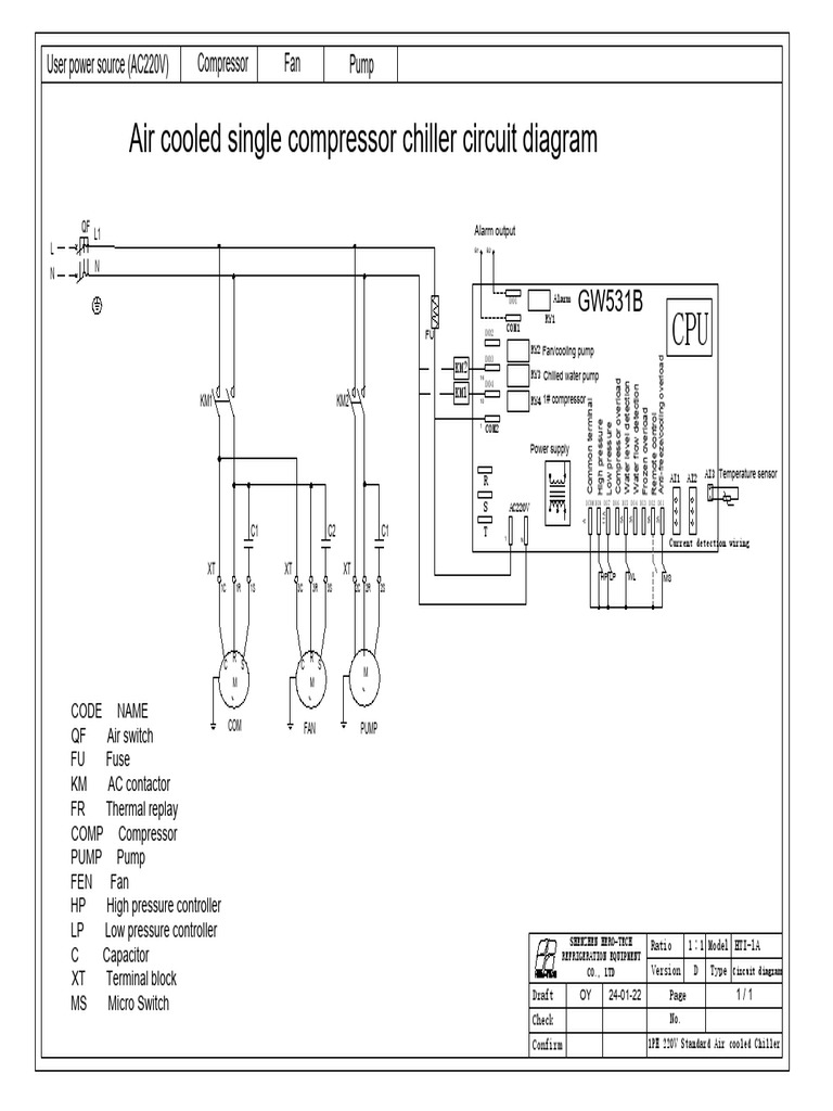 2R/2S Control Diagram for Chiller | PDF | Electrical Components | Home ...