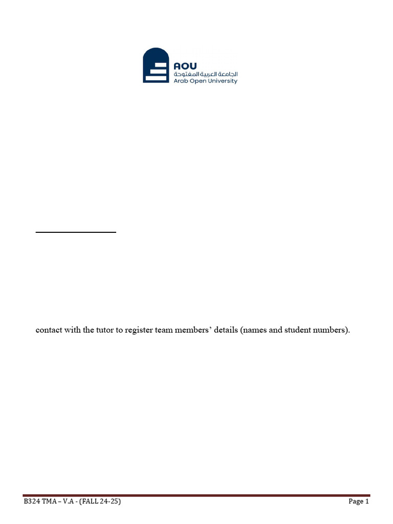 B324 TMA Qs - V.A - FALL 24-25 | PDF | Plagiarism | Cognition