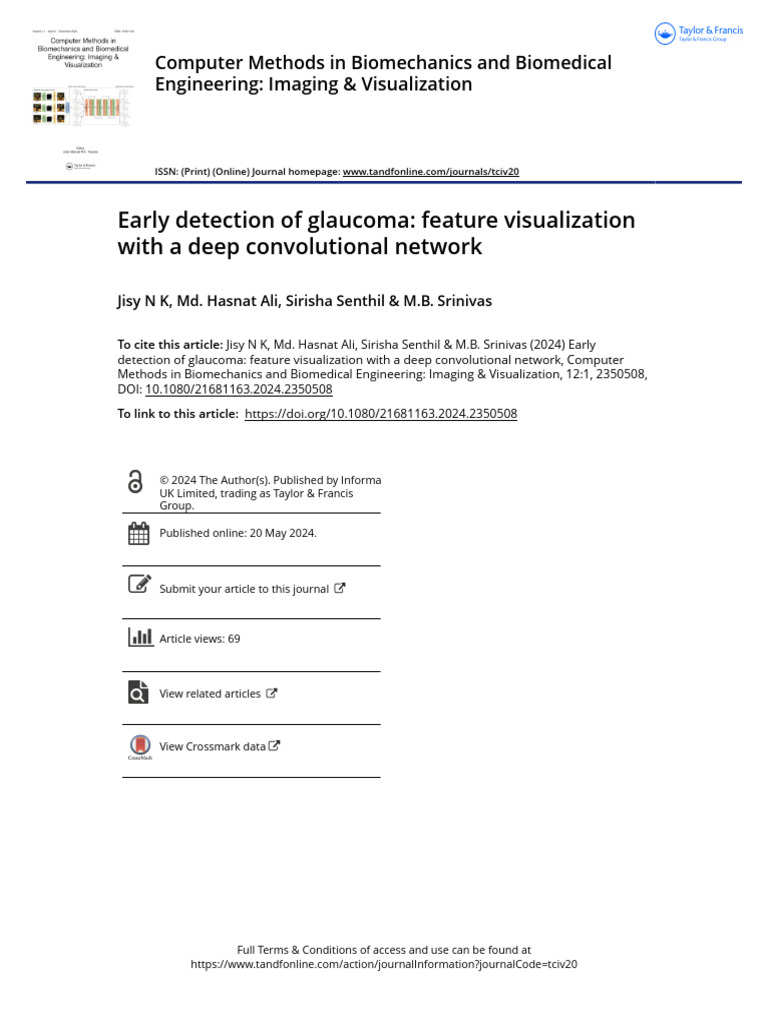 Early Detection of Glaucoma Feature Visualization With A Deep Convolutional Network | PDF ...