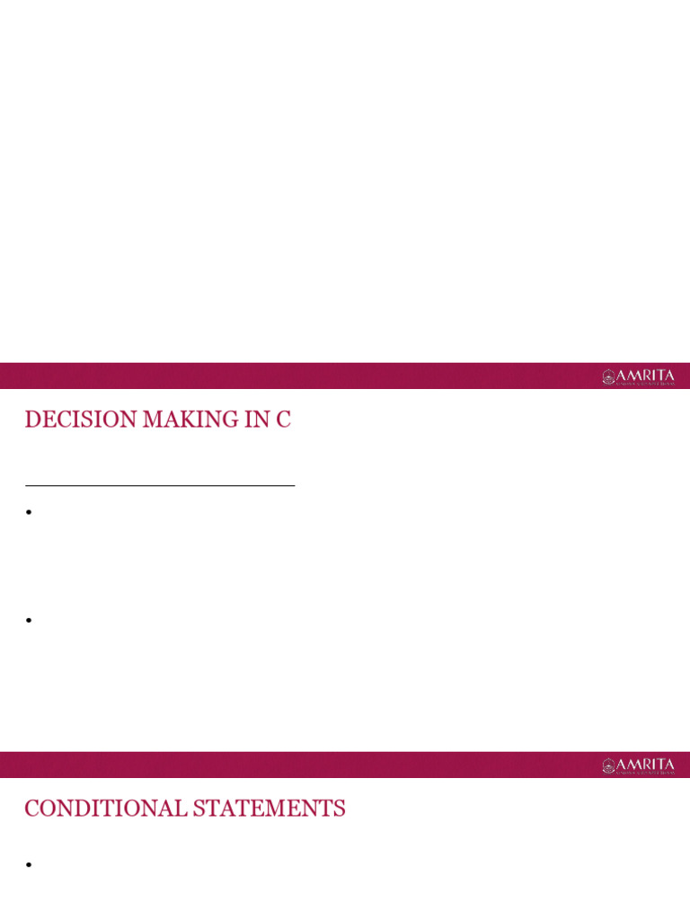 3 Conditional Statements in C | PDF | Control Flow | Computer Science 3 Conditional Statements in C | PDF | Control Flow | Computer Science