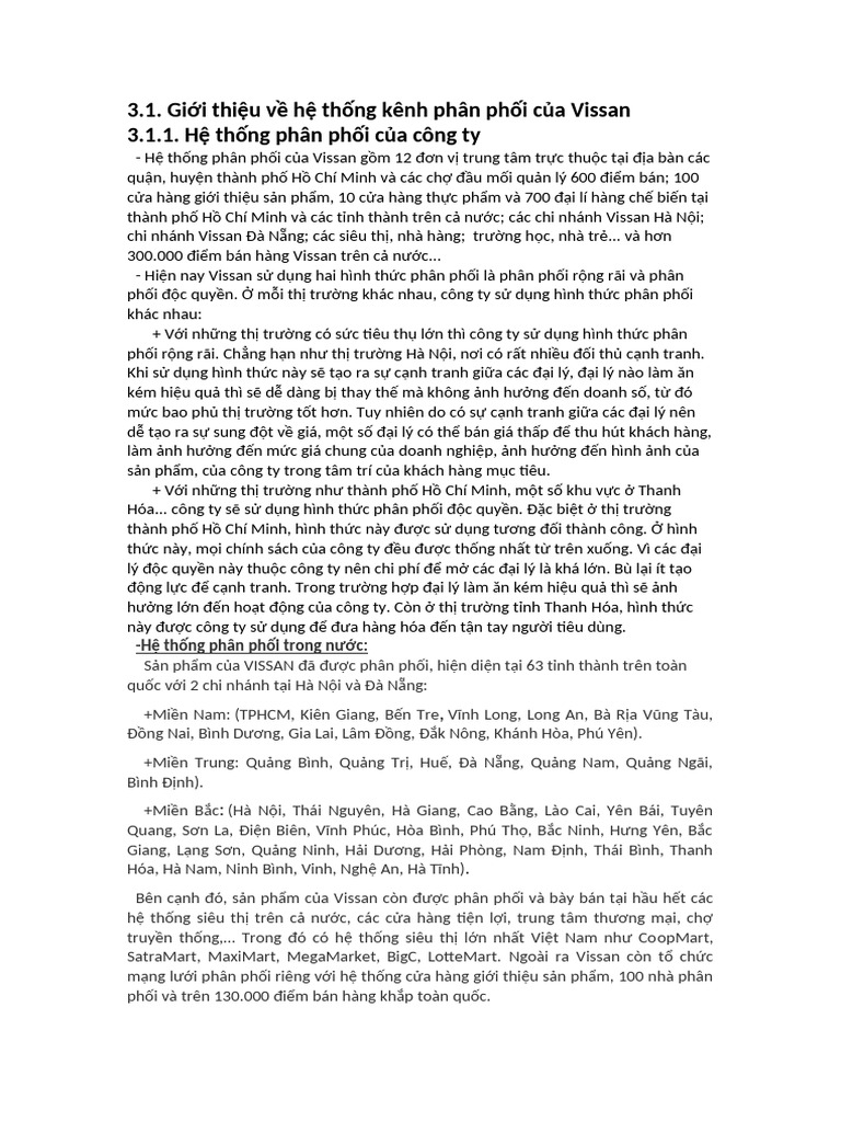 (123doc) - Gioi-Thieu-Ve-He-Thong-Kenh-Phan-Phoi-Cua-Vissan | PDF
