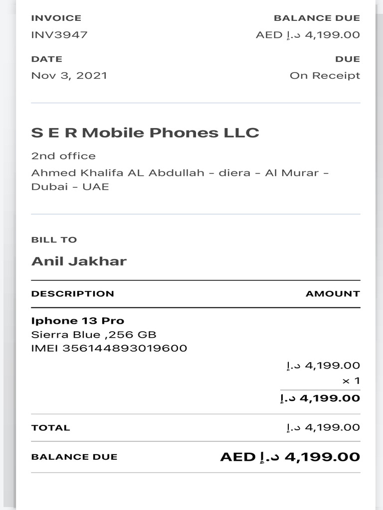 Invoice Simple - Preview Invoice INV3947 - John Doe | PDF