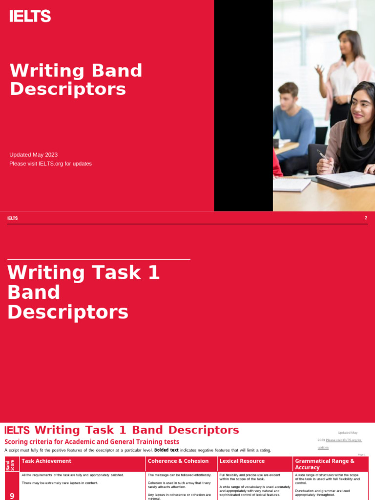 Ielts Writing Band Descriptors | PDF | Accuracy And Precision | Word