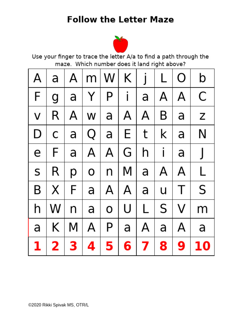Visual Discrimination Letter Mazes | PDF