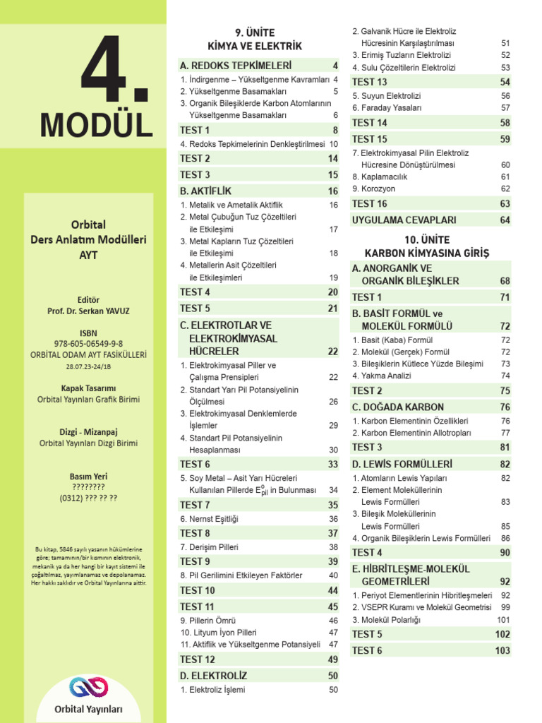 AYT Sınıf Modul 4 | PDF