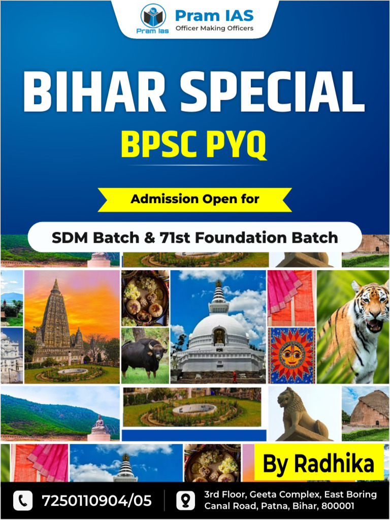 BPSC PYQ Bihar Special English Pram IAS.-1 | PDF