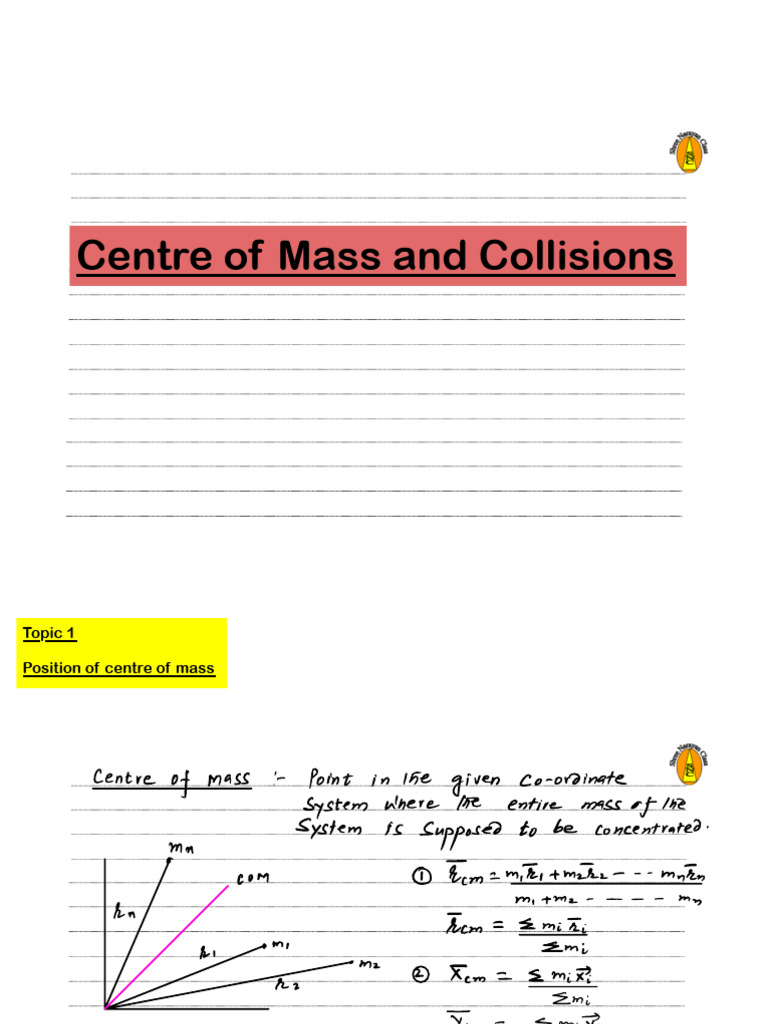 CC Centre of Mass and Collisions | PDF | Collision | Force
