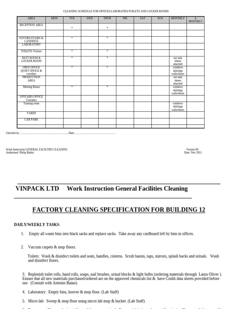 WI General Cleaning Building 12 | PDF | Public Toilet | Toilet