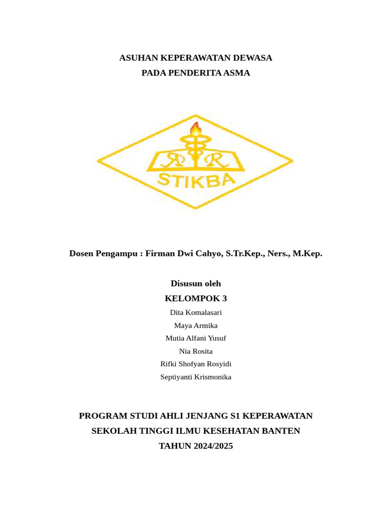 Dewasa Asma Fix | PDF