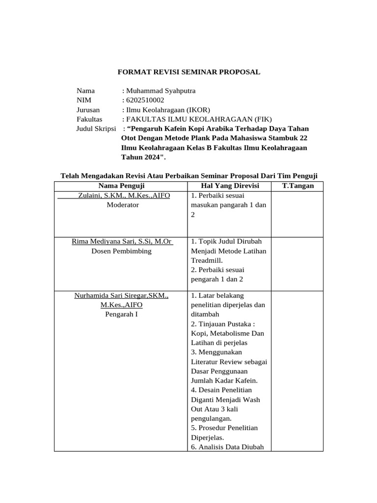 Format Revisi Seminar Proposal 2023 | PDF