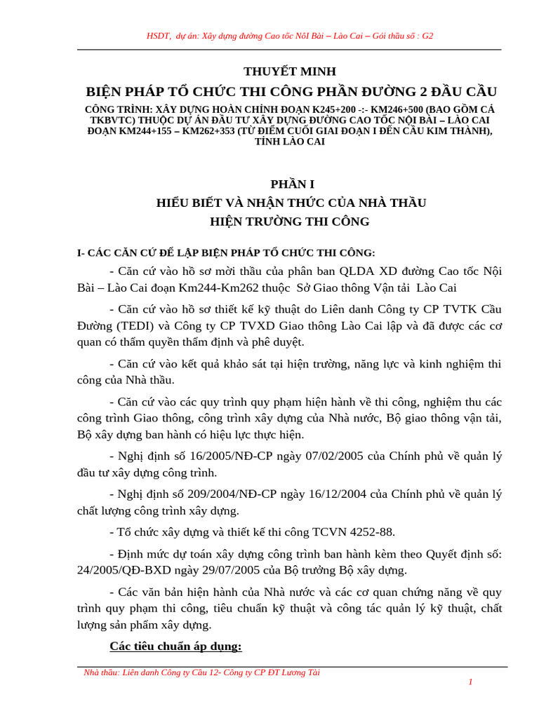 Thuyet Minh BPTC | PDF