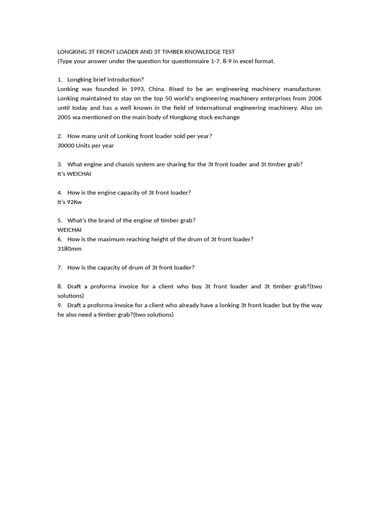 Longking Knowledge Test | PDF | Business | Computers