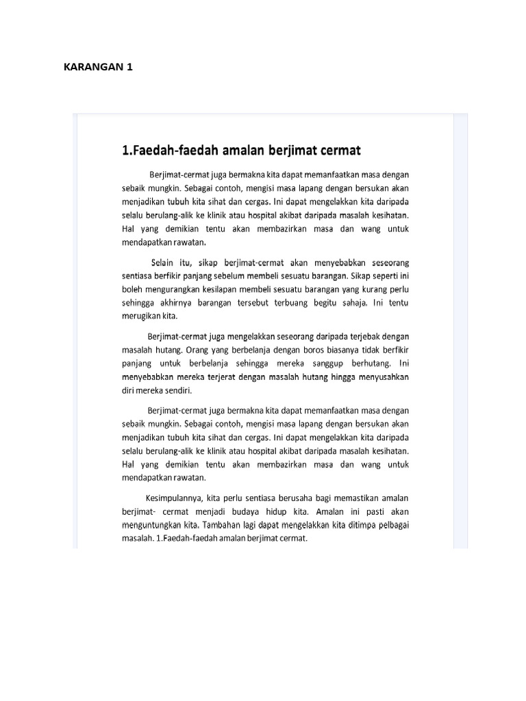 Karangan BM Form1-2 | PDF