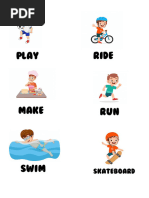 Animal Action Verbs Flashcards | PDF
