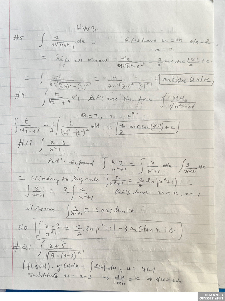 Calc 2 HW3 | PDF