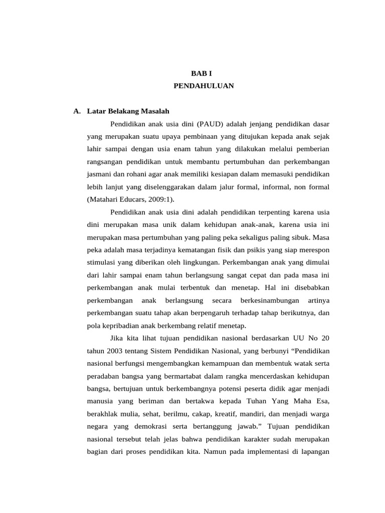 Bab I - V PTK Ngatiyah Karakter Sopan Santun | PDF