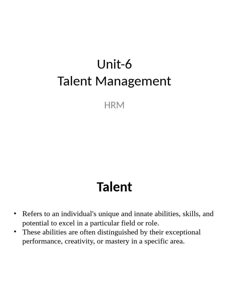 Talent Management Essentials | PDF | Employee Retention | Talent Management
