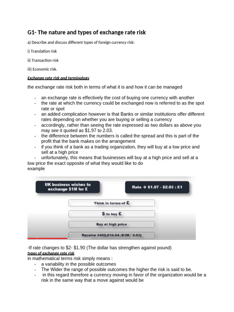 Types of Exchange Rate Risks Explained | PDF | Exchange Rate | Currency