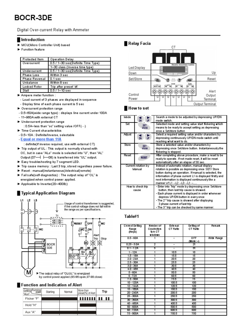 3de e (Bocr) Manual | PDF | Relay | Physical Quantities