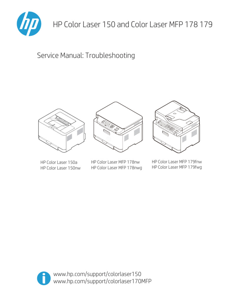 HP Color Laser 150 & MFP 178/179 Manual | PDF | Input/Output | Printer ...