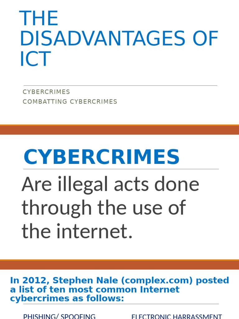 The Disadvantages of Ict | PDF