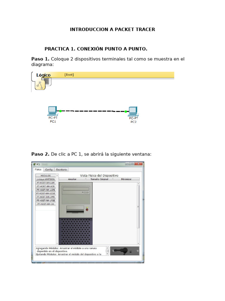 Practica Packet Tracer | PDF | Punto de acceso inalámbrico | Dirección IP