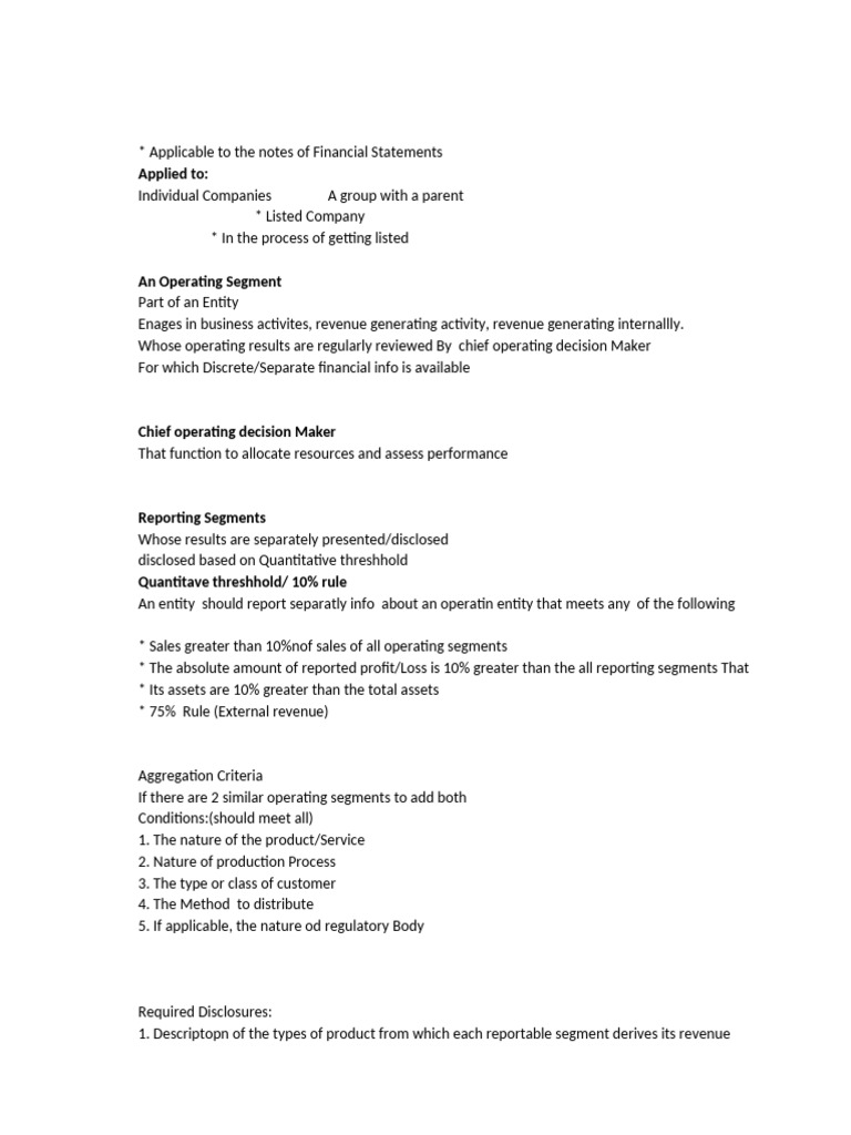 IFRS 8- Operating Segments | PDF
