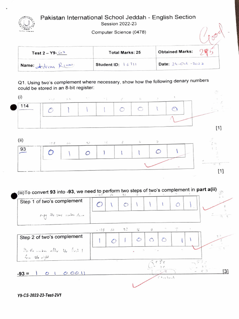 Y9 Test 2 CS | PDF | Boolean Data Type | Computer Science