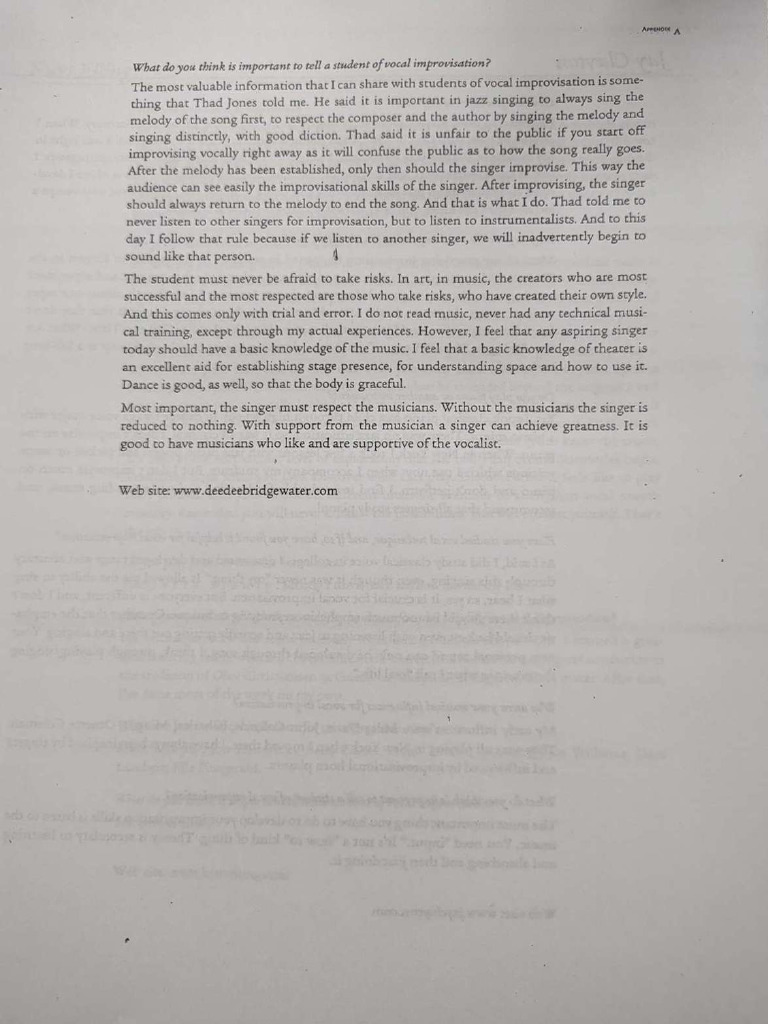 Vocal Improvisation 3 | PDF