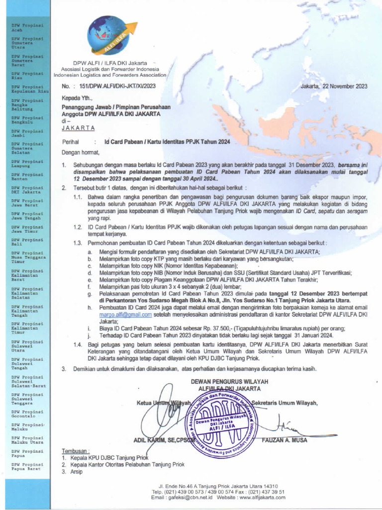 Edaran ID Card 2024 | PDF