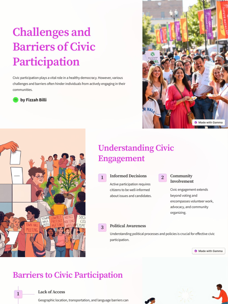 Barriers to Civic Participation Explained | PDF | Civic Engagement ...