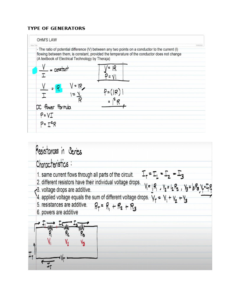 Type of Generators | PDF | Science & Mathematics