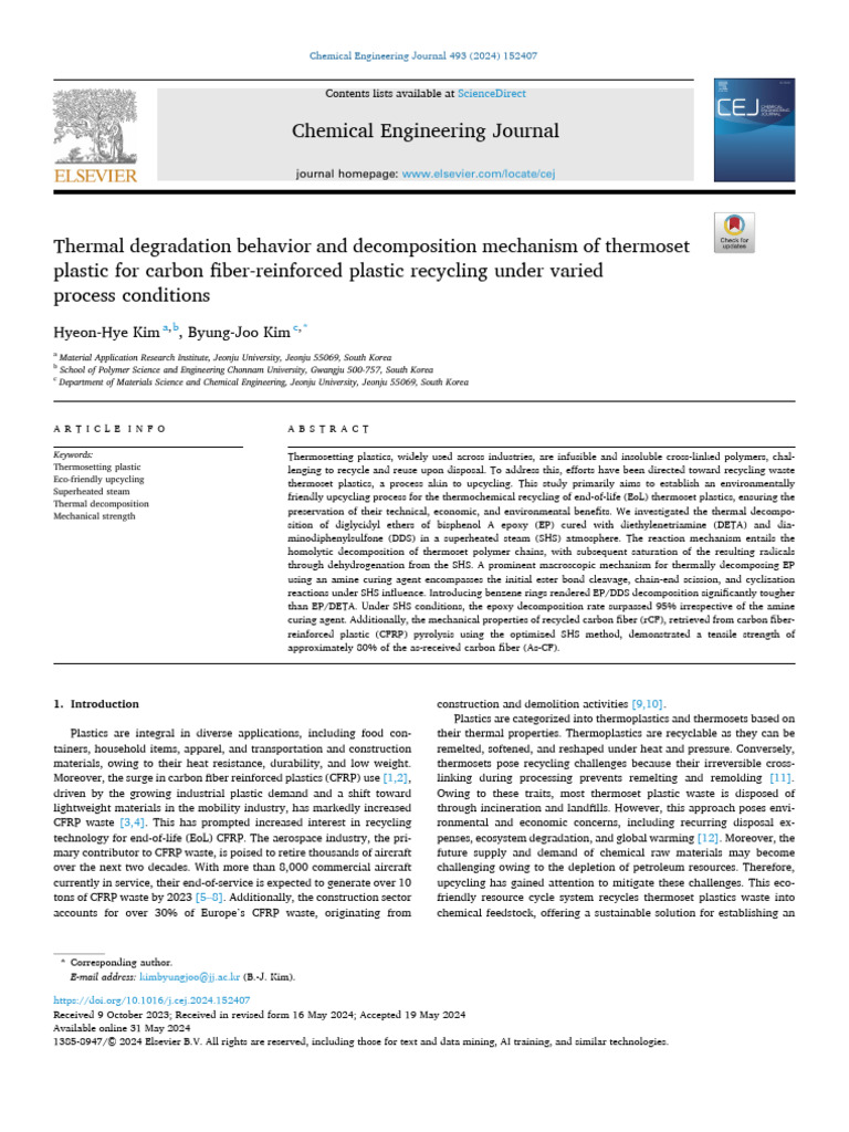 Thermal degradation behavior and decomposition mechanism of thermoset ...