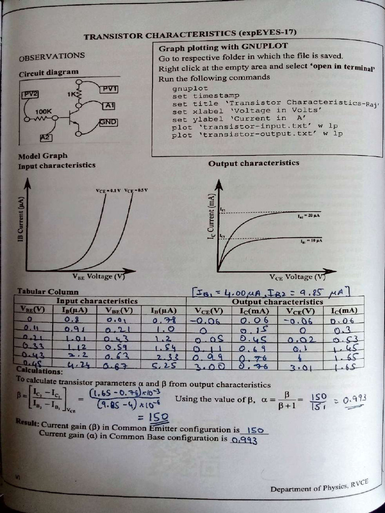 Phys Lab Manual - Cs&Ec Stream | PDF