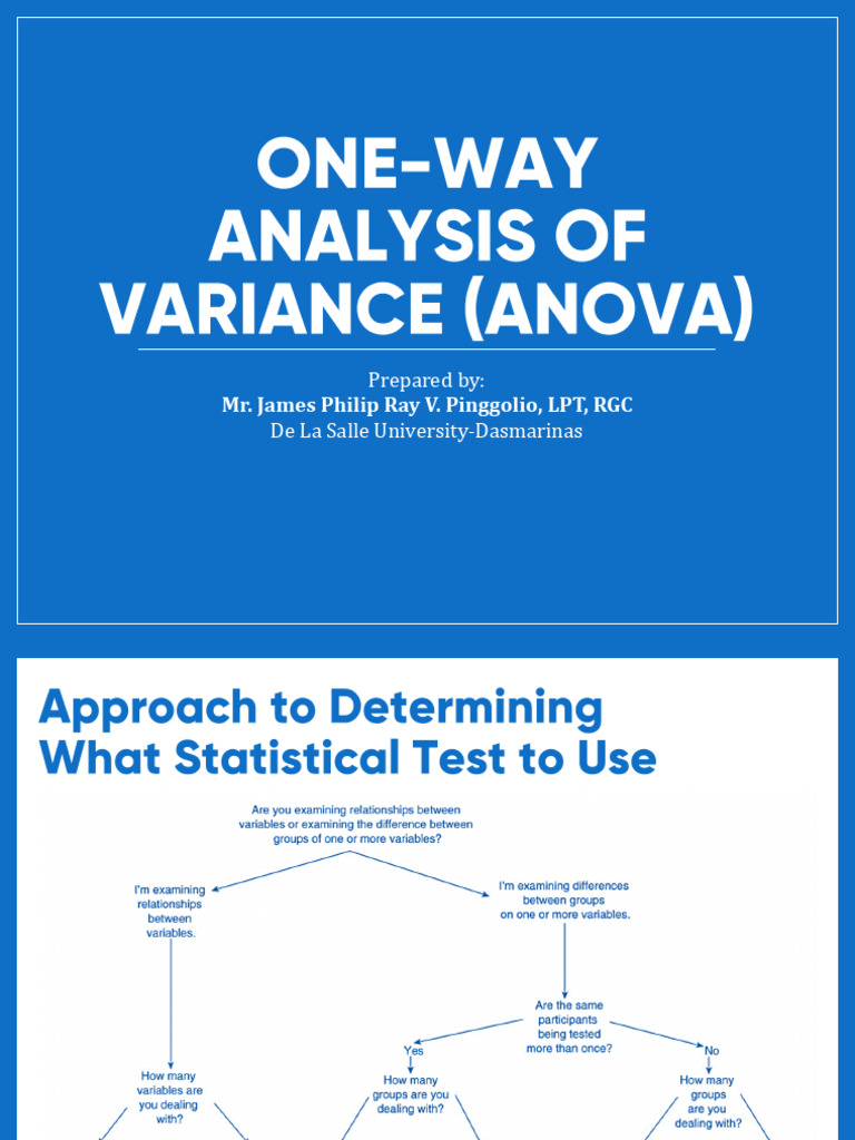One Way ANOVA 20162 | PDF | Analysis Of Variance | Student's T Test