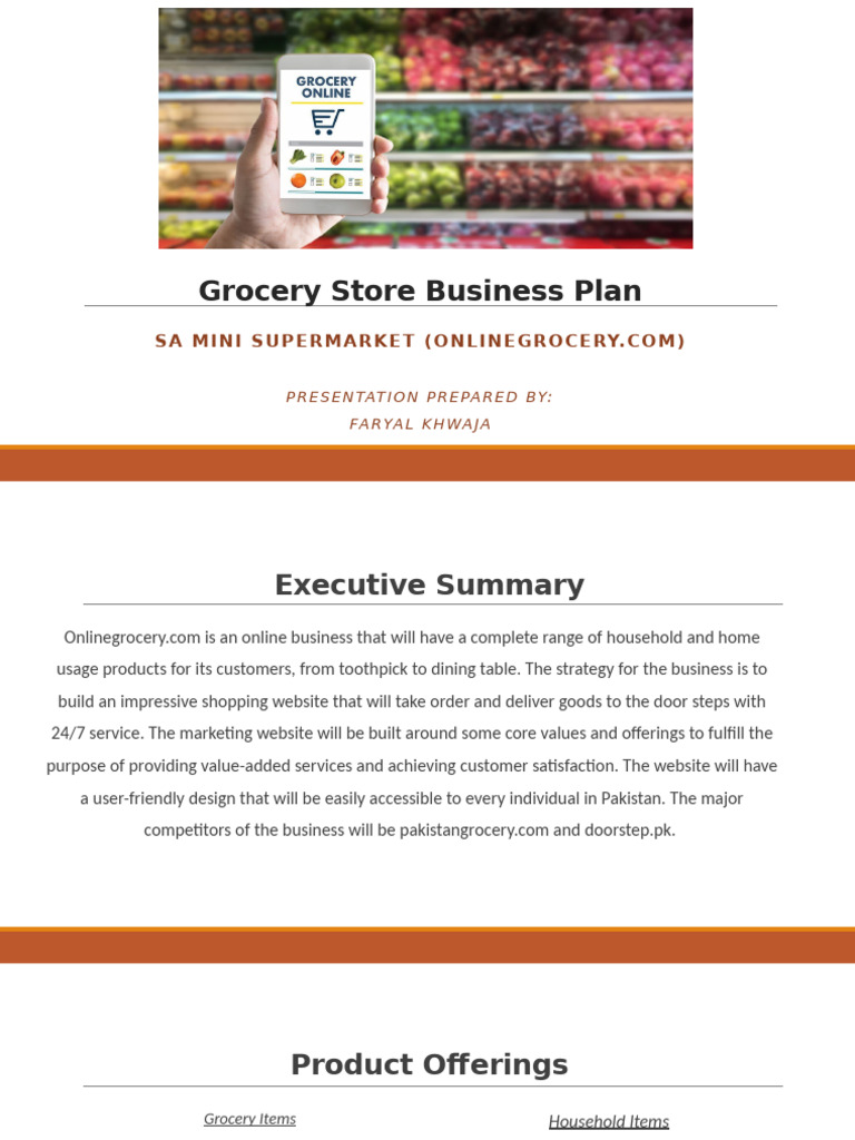 Grocery Store Business Plan | PDF | Grocery Store | Pricing