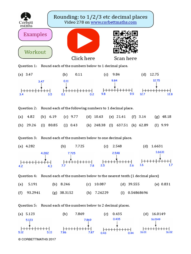 Rounding Decimal Places PDF | PDF | Significant Figures | Arithmetic