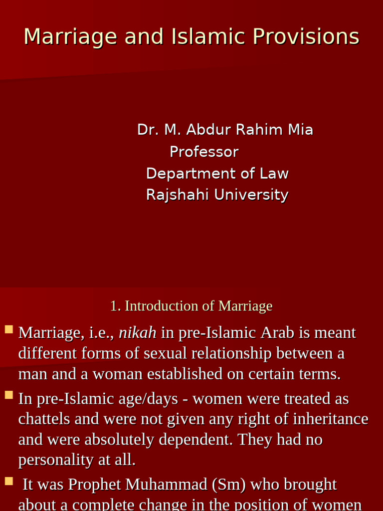 Muslim Marriage | PDF | Marriage | Husband