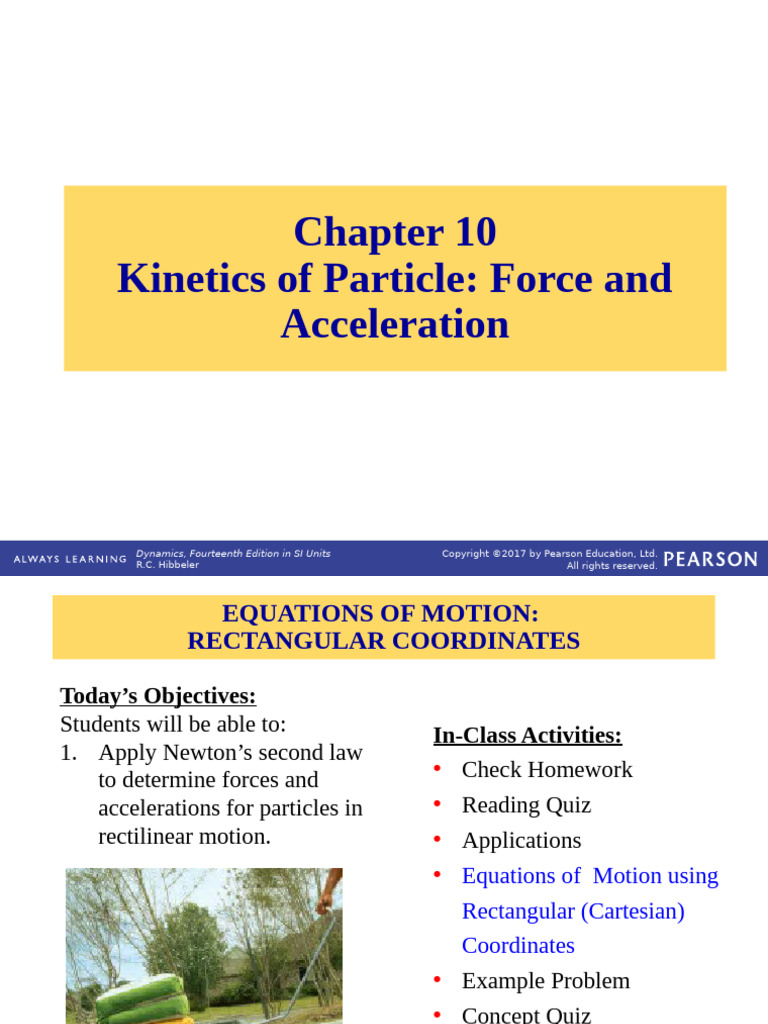 Kinetics of Particles: Forces & Acceleration | PDF | Force | Velocity