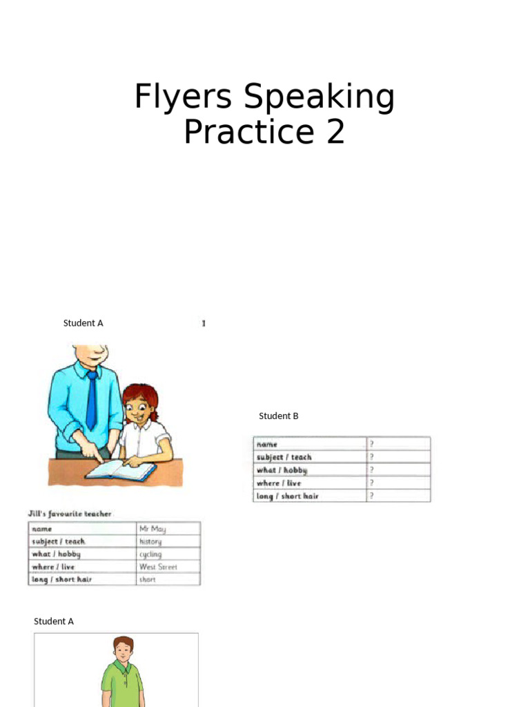Flyers speaking Test 2 | PDF