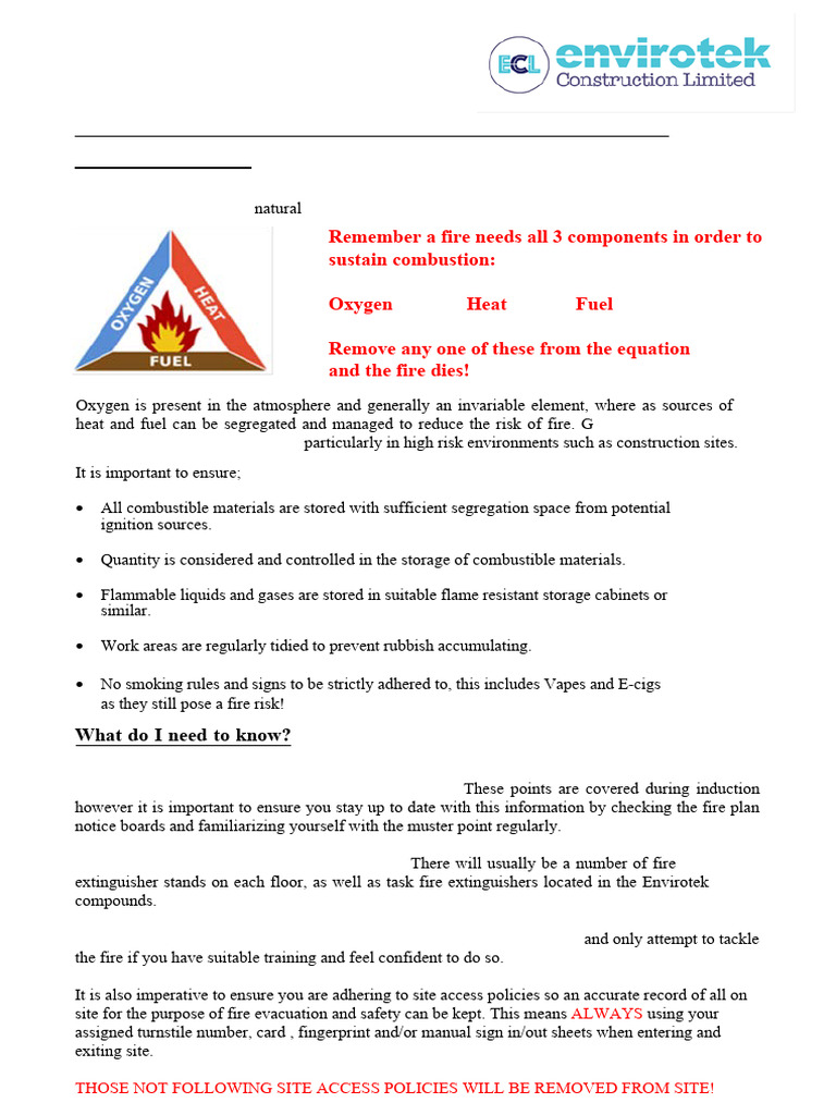 TBT - Fire Prevention & Procedures | PDF | Fires | Combustion