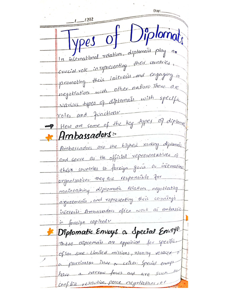 Types of Diplomats IR 111 | PDF