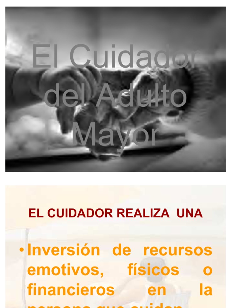 El Cuidador Del Adulto Mayor 222222 | PDF