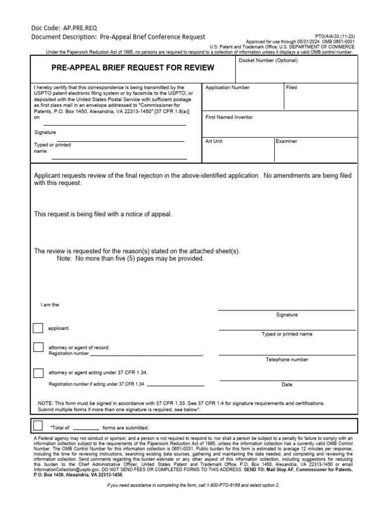 Aia 0033 | PDF | United States Patent And Trademark Office | Patent