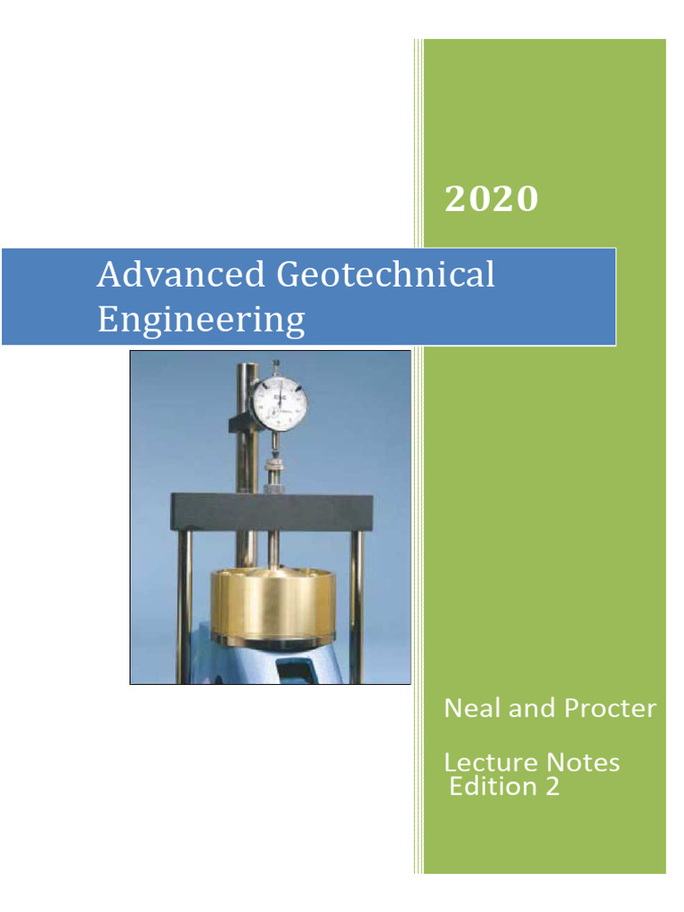 Advanced Geotechnical Engineering 2020 | PDF | Strength Of Materials | Stress (Mechanics)
