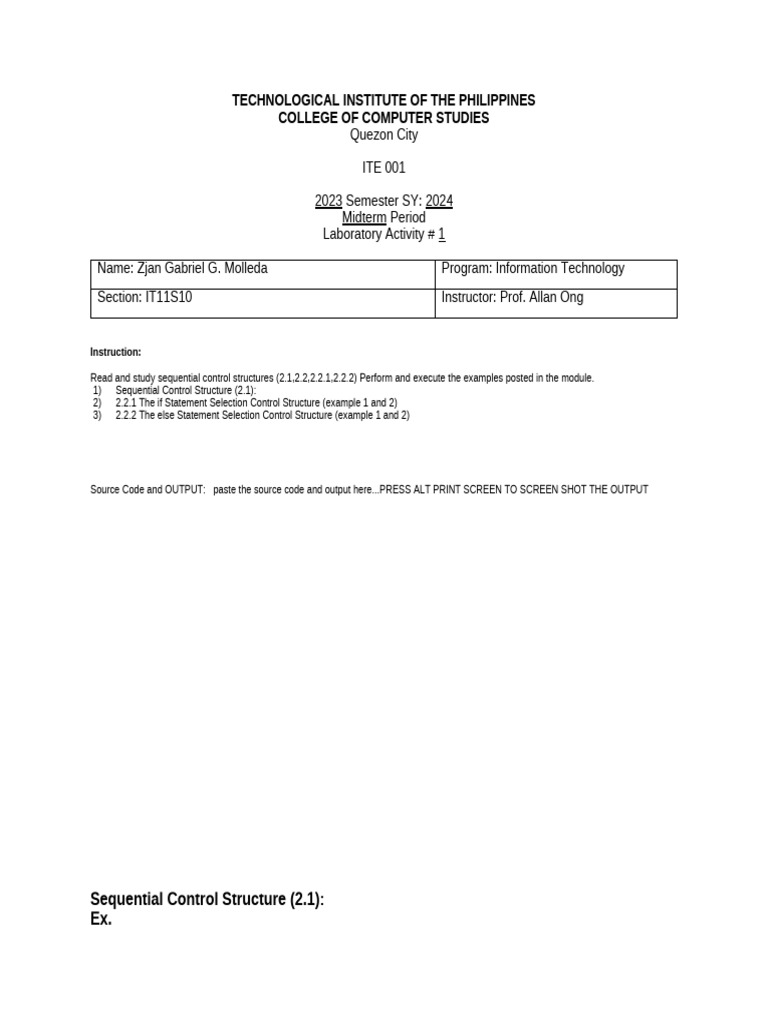 Lab Act1 Midterms CPP | PDF